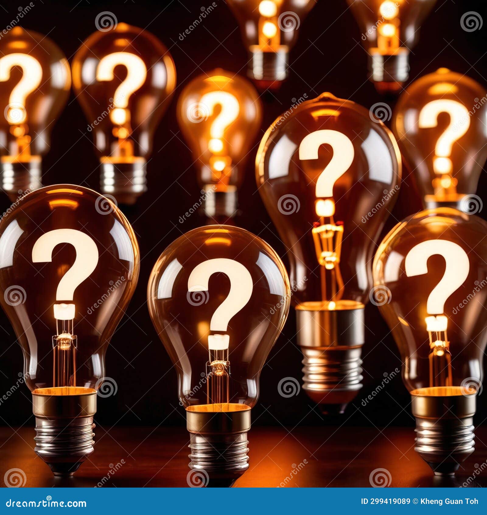 Glowing Light Bulb with Question Mark, Indicating Curiosity and ...