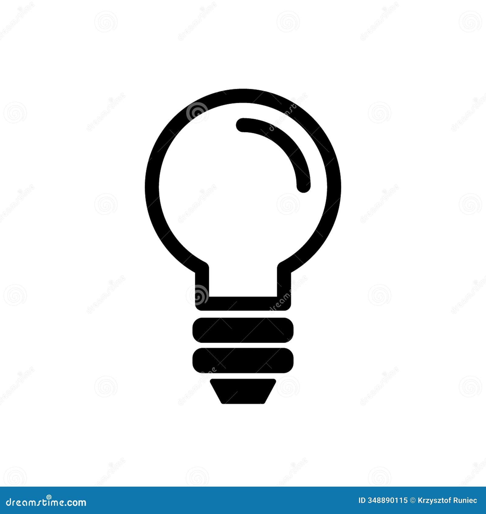 Glowing Light Bulb - Vector Icon Stock Vector - Illustration of ...