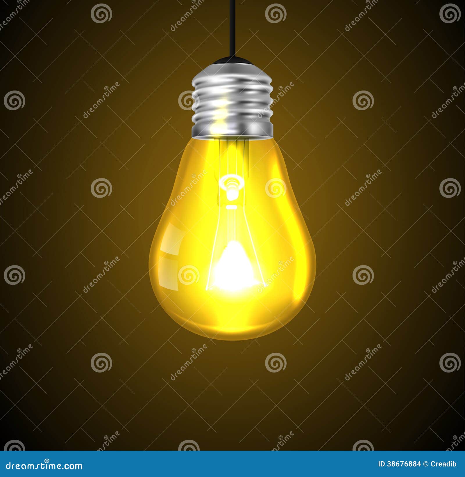 Glowing light bulb vector stock vector. Illustration of glowing - 38676884