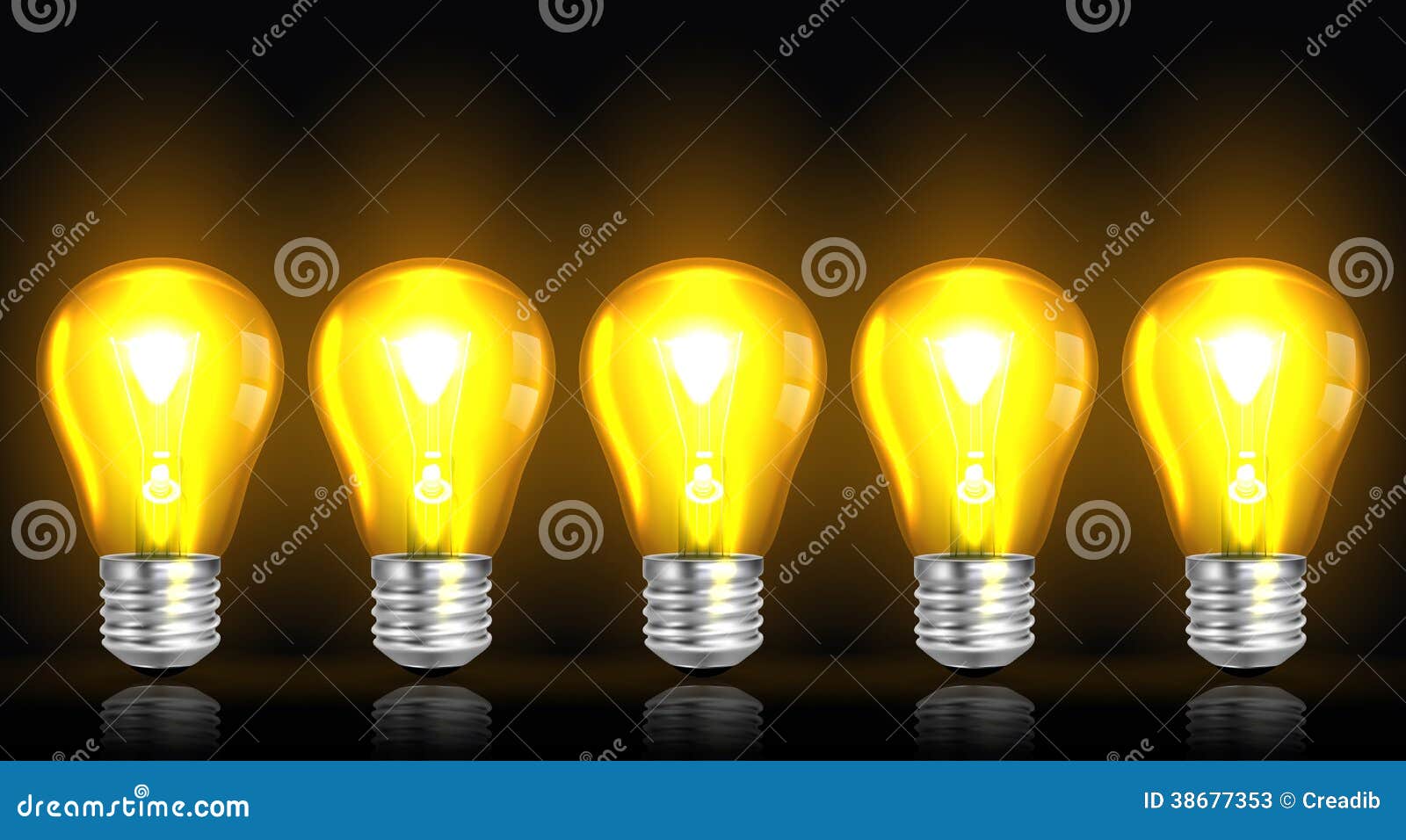 Glowing light bulb vector stock vector. Illustration of business - 38677353