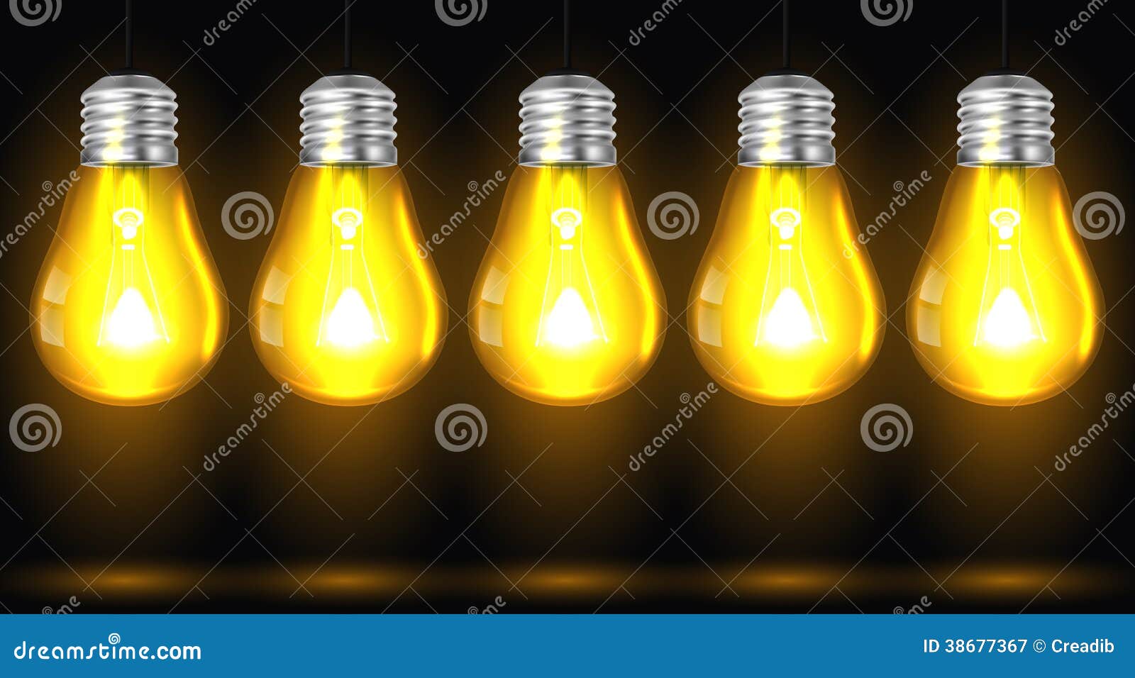 Glowing light bulb vector stock vector. Illustration of creativity ...