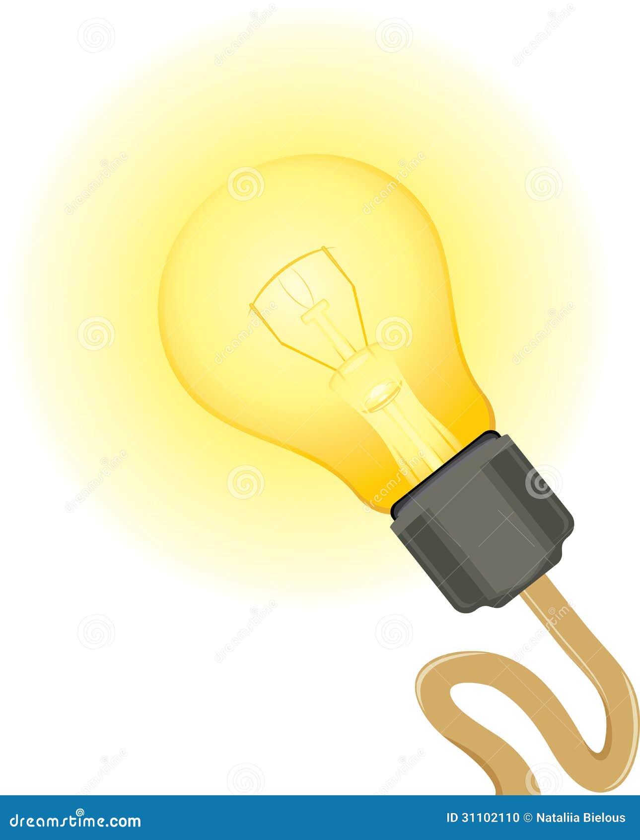 Glowing light bulb stock vector. Illustration of appliance - 31102110