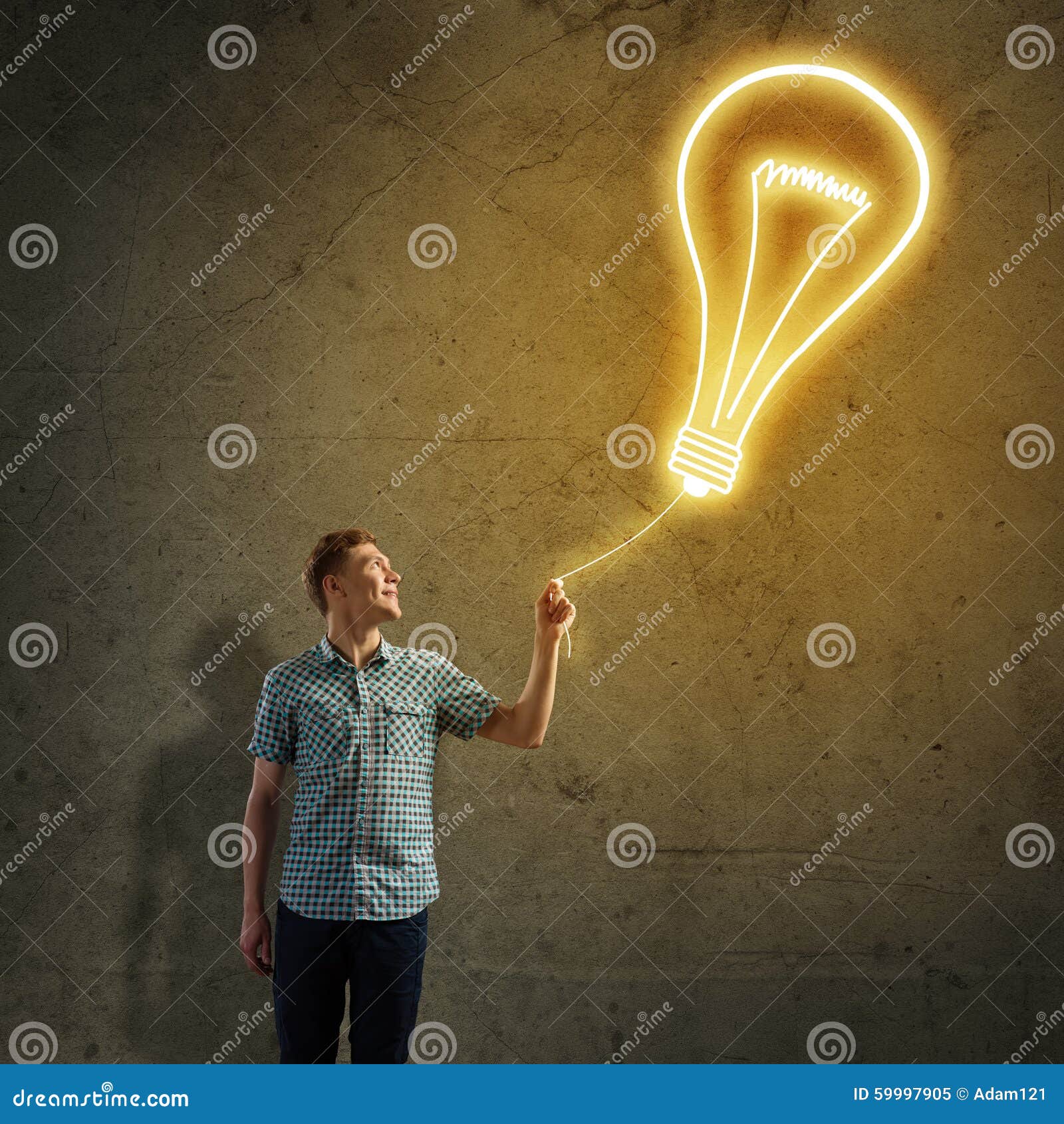 Glowing light bulb stock image. Image of illumination - 59997905