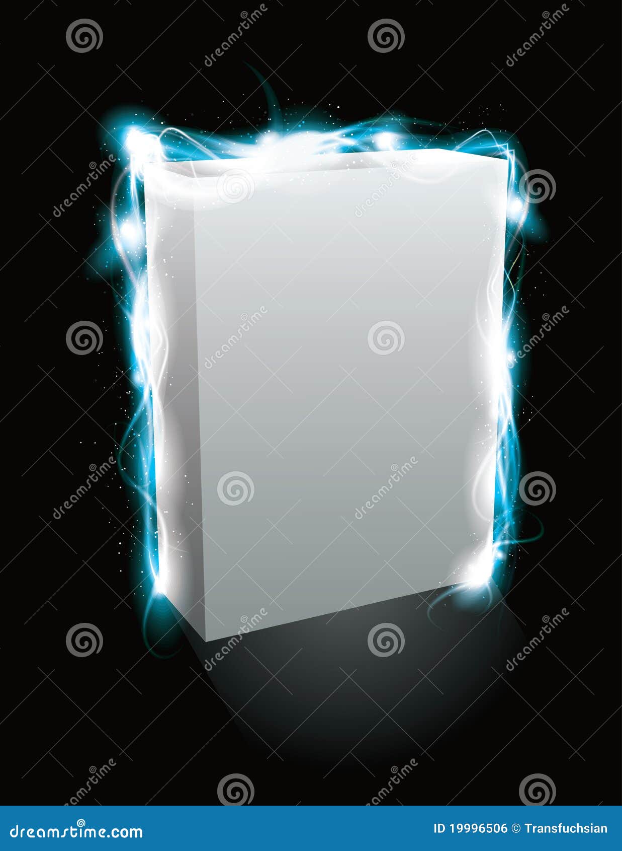 Glowing Light Effect Box Product Mockup Stock Vector - Illustration of ...