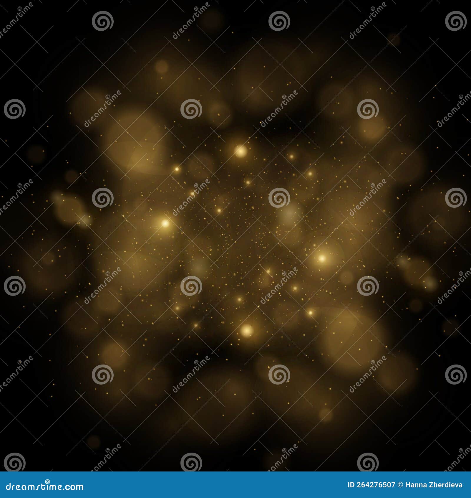 Glowing Light Effect with Lots of Shiny Particles Stock Illustration ...