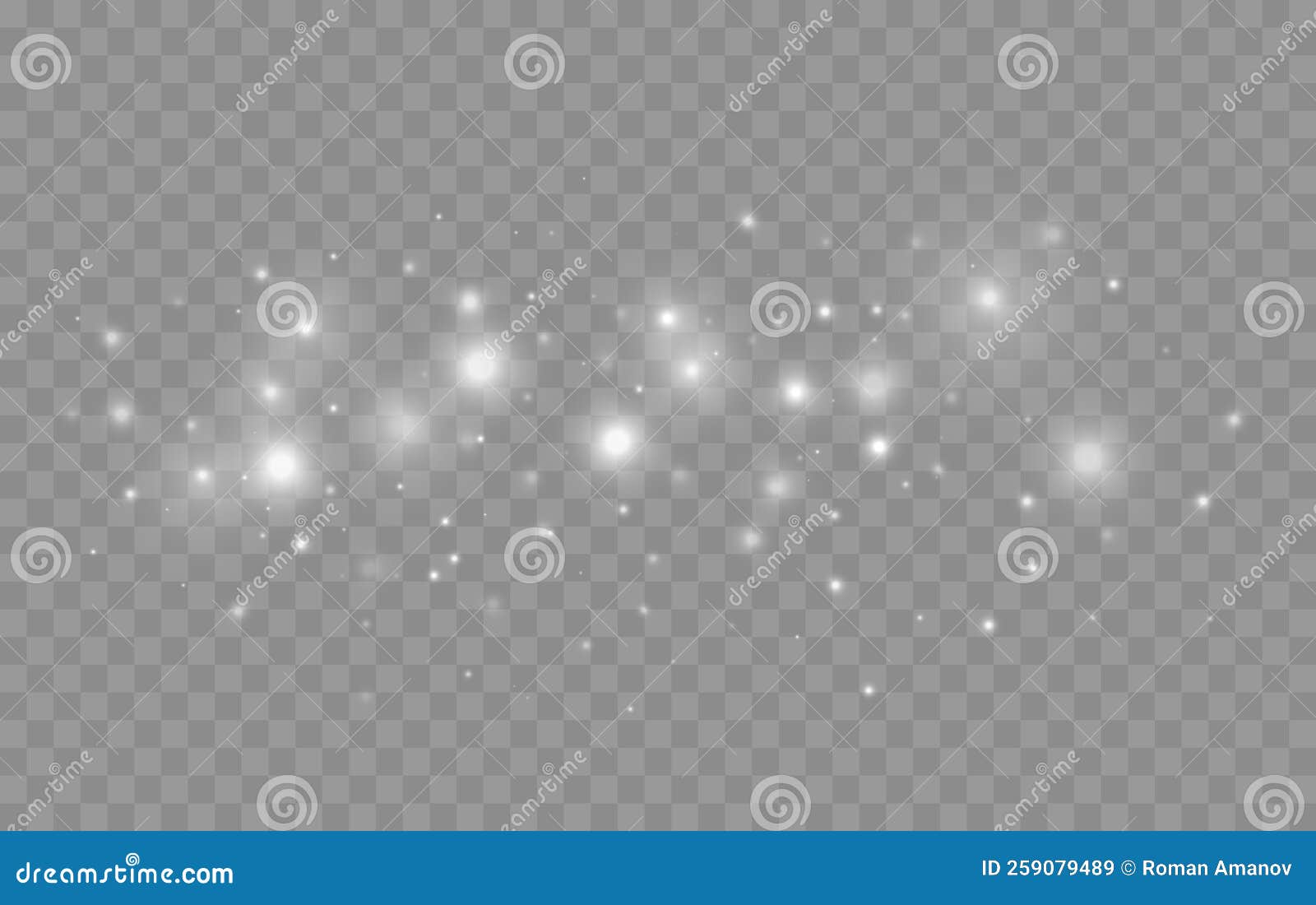 Glowing Light Effect with Many Glitter Particles Isolated on ...