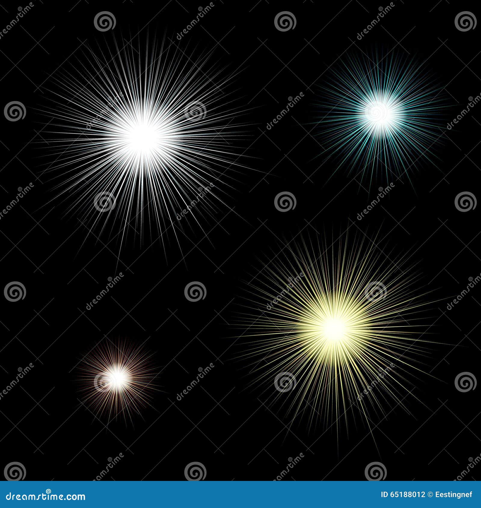 Glowing light effect set. stock vector. Illustration of equipment ...
