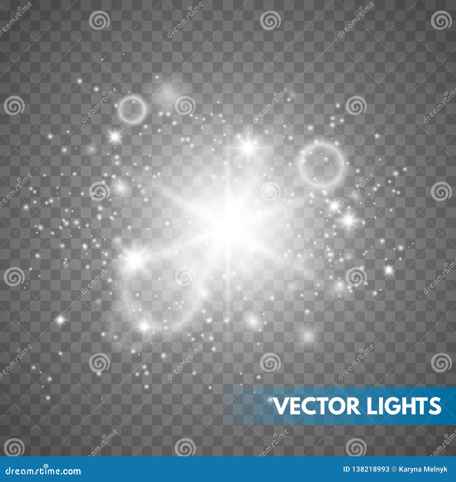 Glowing Light Effect on Transparent Background. Stock Vector ...