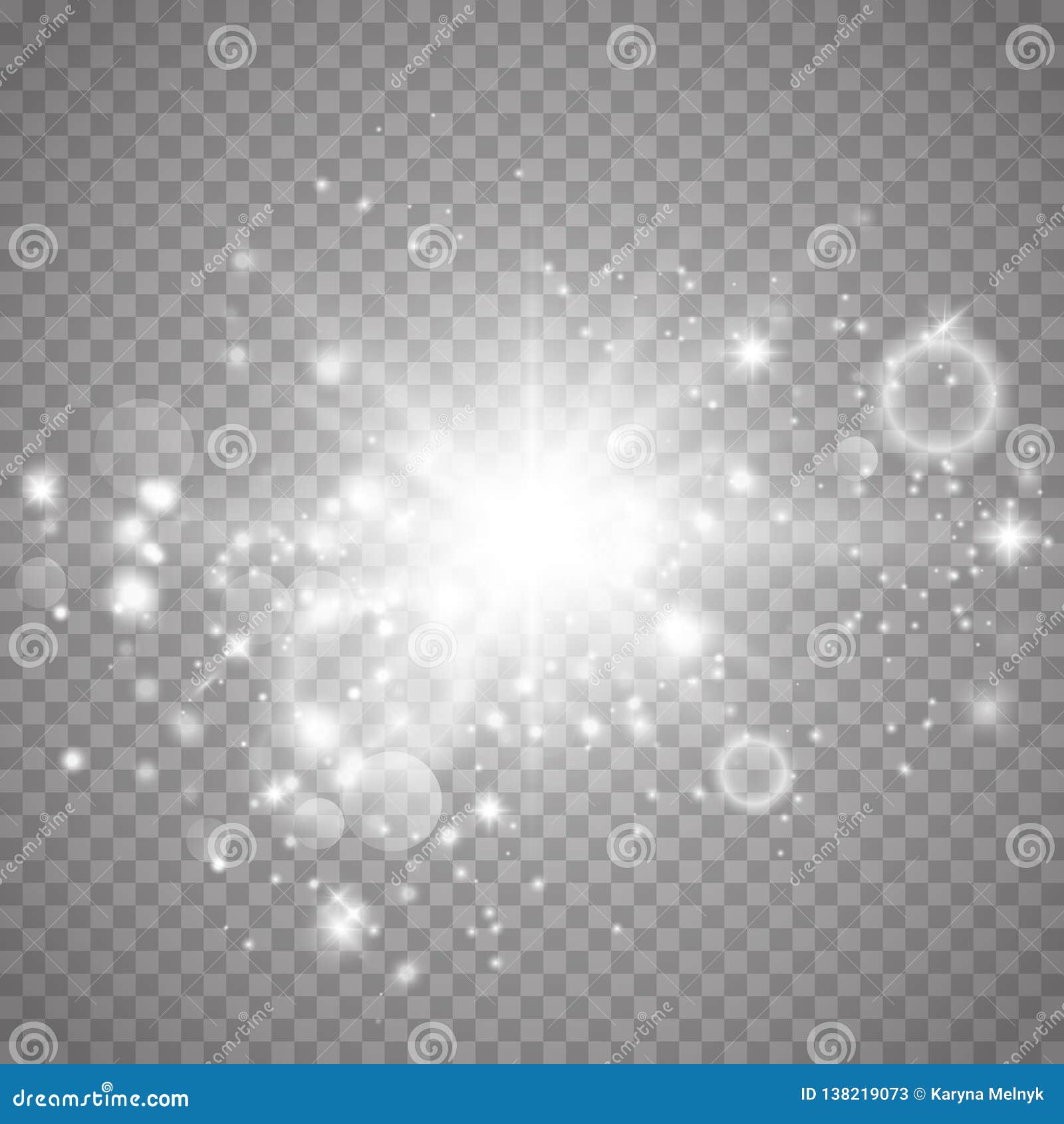 Glowing Light Effect on Transparent Background. Stock Vector ...