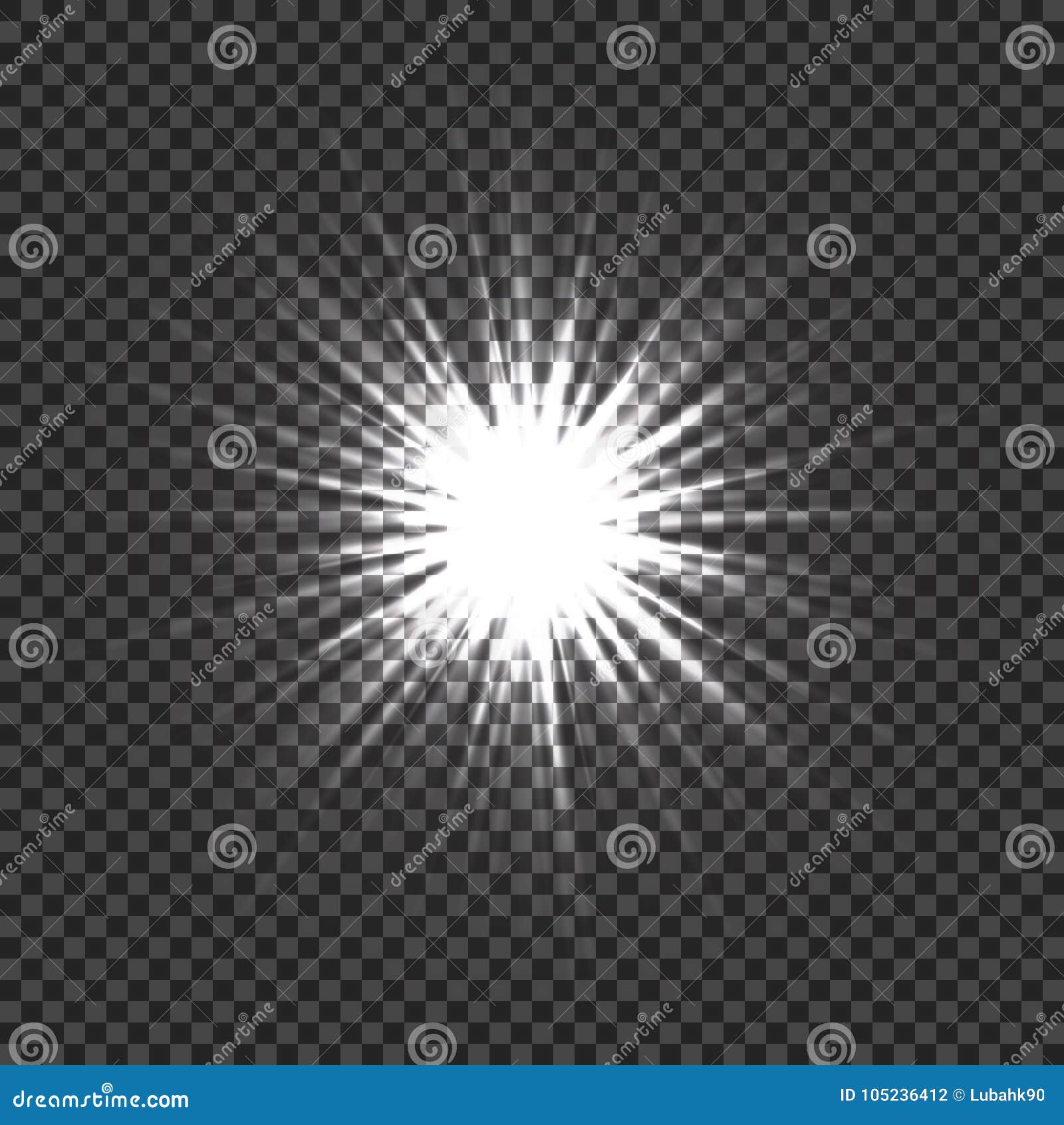 Glowing Light Effects With Transparency. Light Explosion With ...