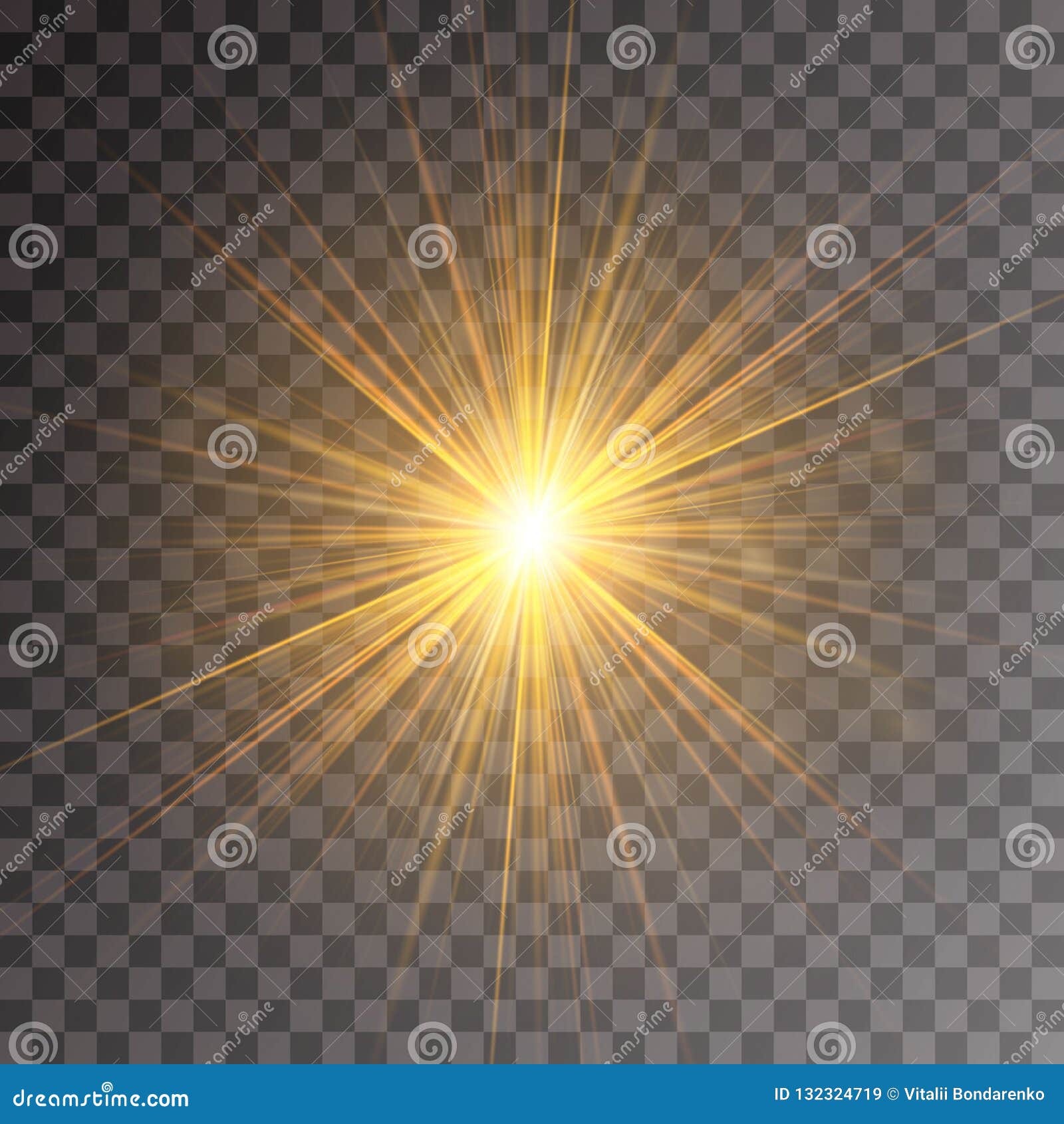 Glowing Light Explodes on a Transparent Background. Stock Vector ...