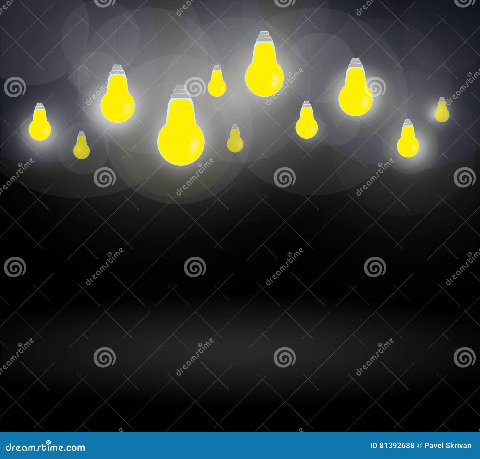 Glowing Light Flashbulb Design Stock Vector - Illustration of glowing ...