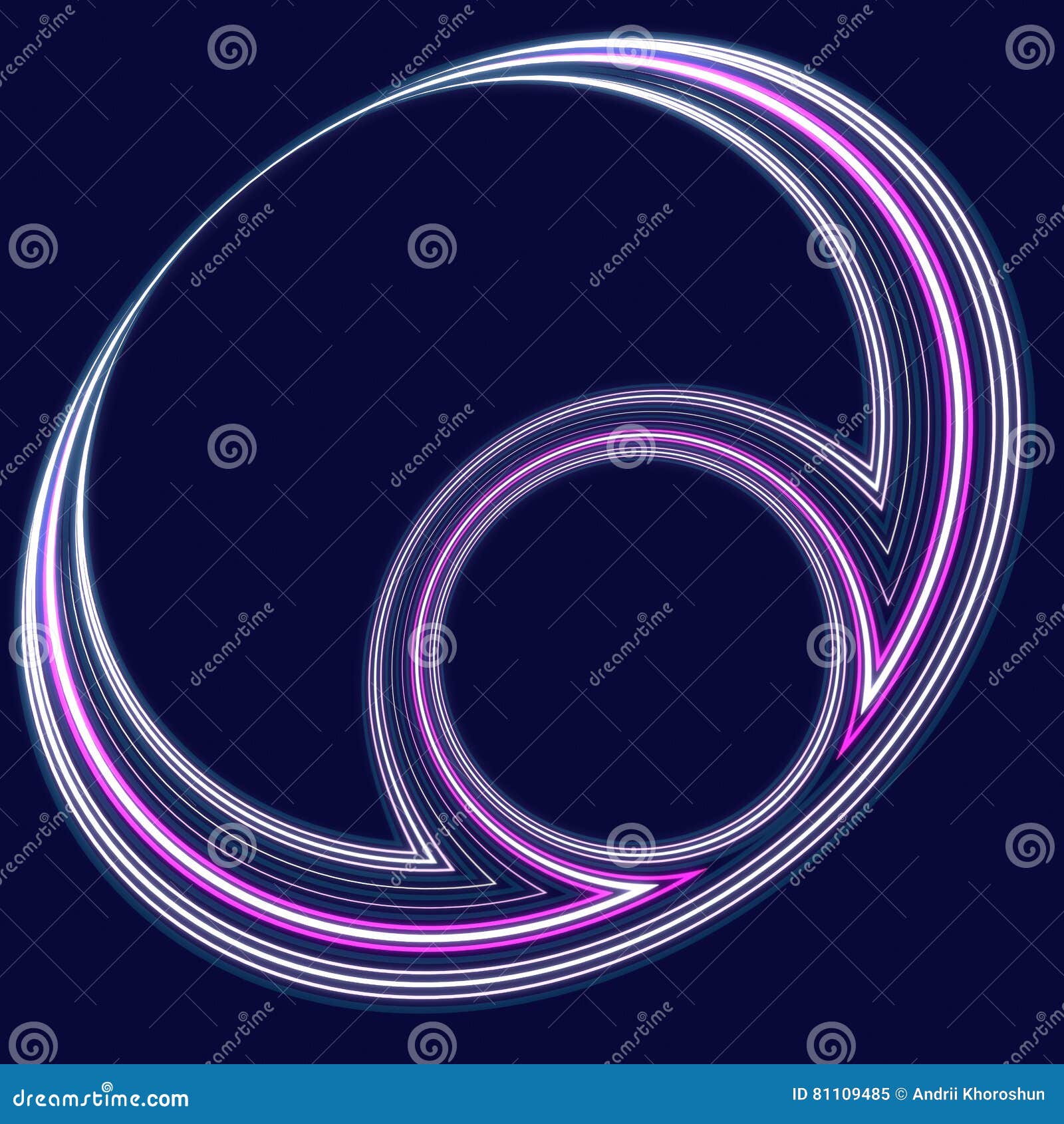 Glowing Light Lines 3d Rendering Stock Illustration - Illustration of ...