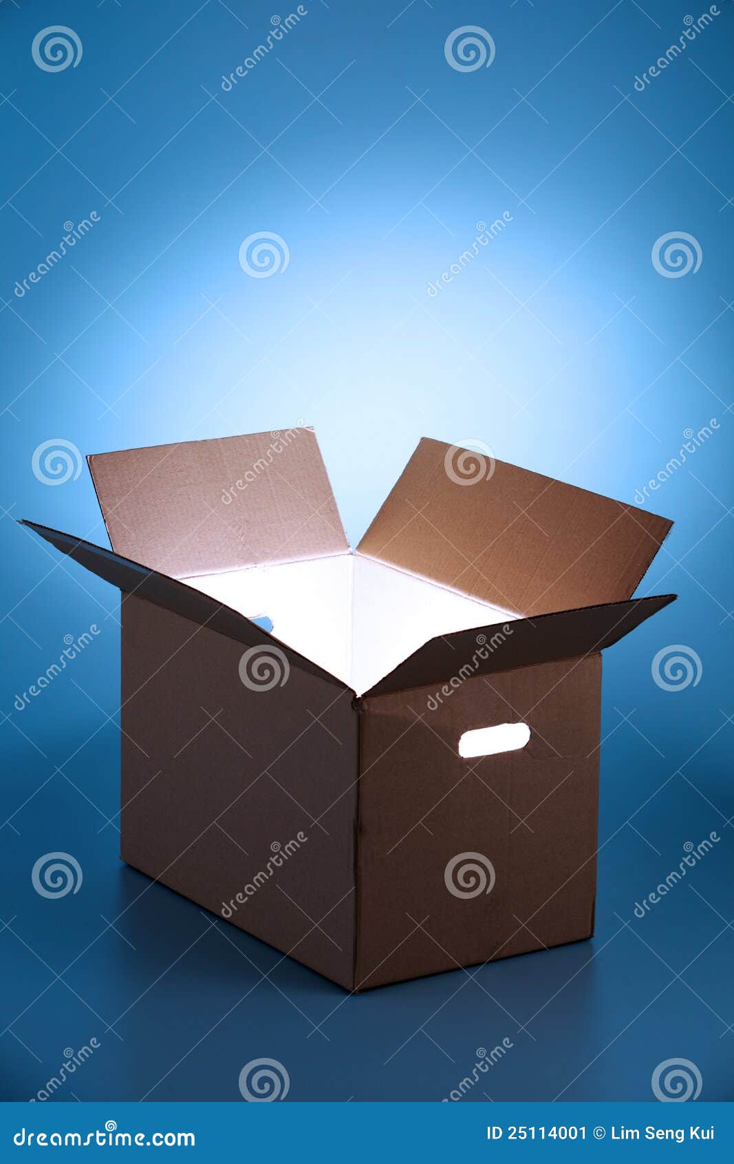 Glowing Light From Open Box Stock Image - Image: 25114001