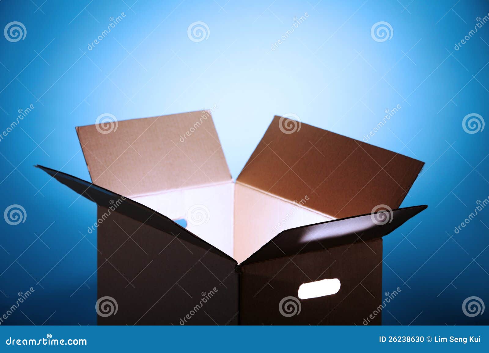 Glowing Light from Open Box Stock Photo - Image of open, cardboard ...