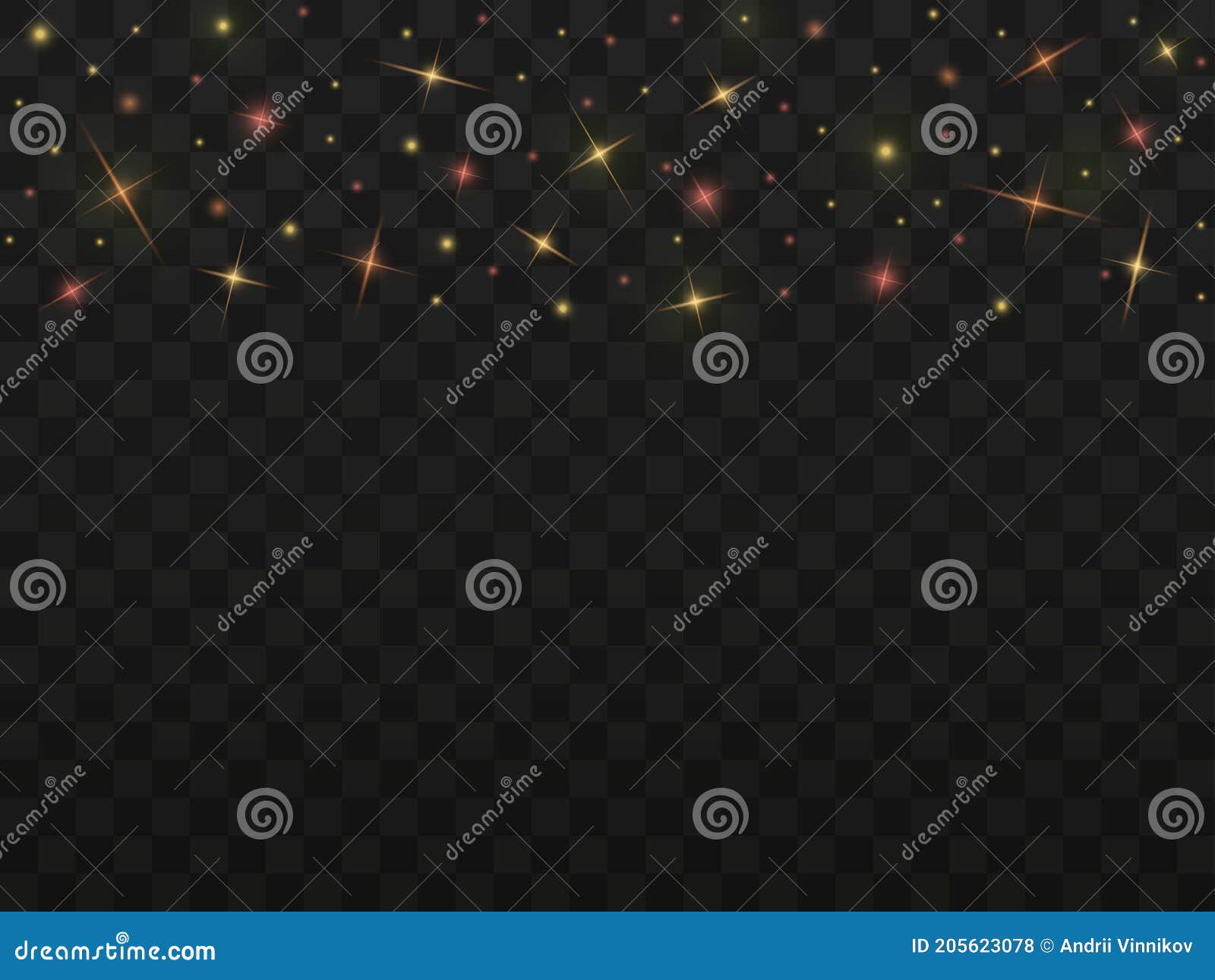 Glowing Light On A Transparent Background. Shiny Particles. Magic ...