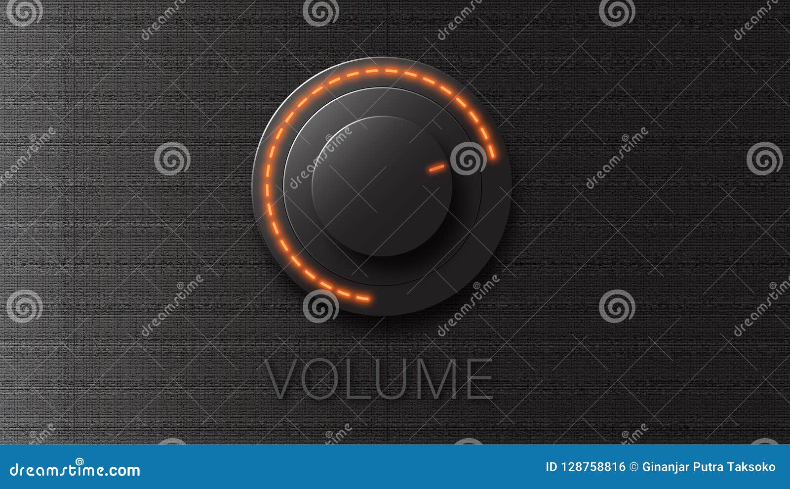 Glowing Light Volume Button Logo Stock Vector - Illustration of ...