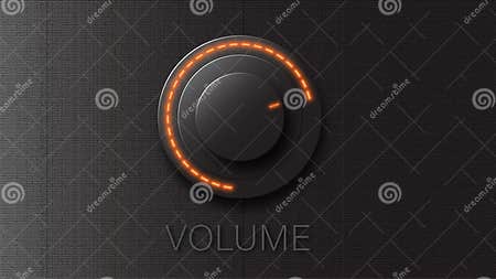 Glowing Light Volume Button Logo Stock Vector - Illustration of ...