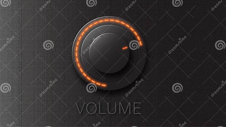 Glowing Light Volume Button Logo Stock Vector - Illustration of ...
