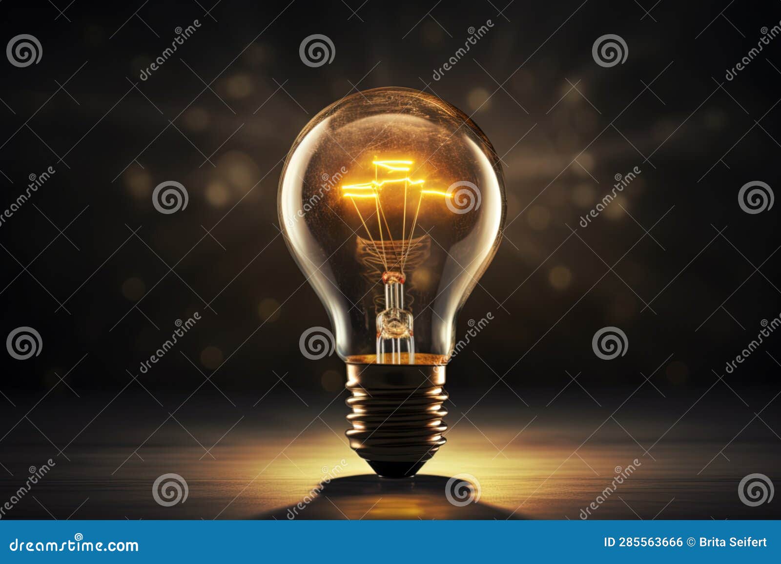 Glowing Lightbulb. Metaphor for Having an Idea Stock Illustration ...