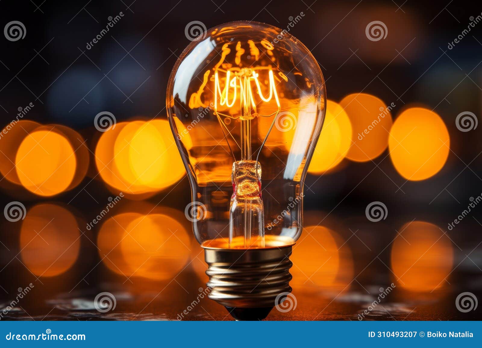 Glowing Lightbulb Symbolism of a Brilliant Idea on Dark Background with ...