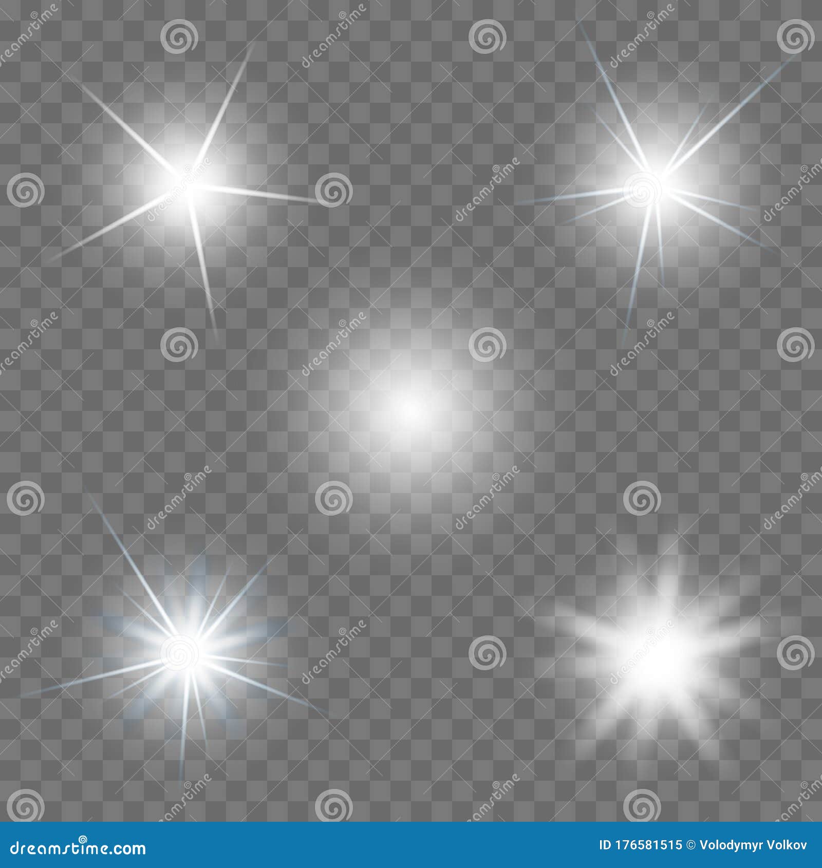 Glowing Lights Effect, Flare, Explosion and Stars. Special Effect ...