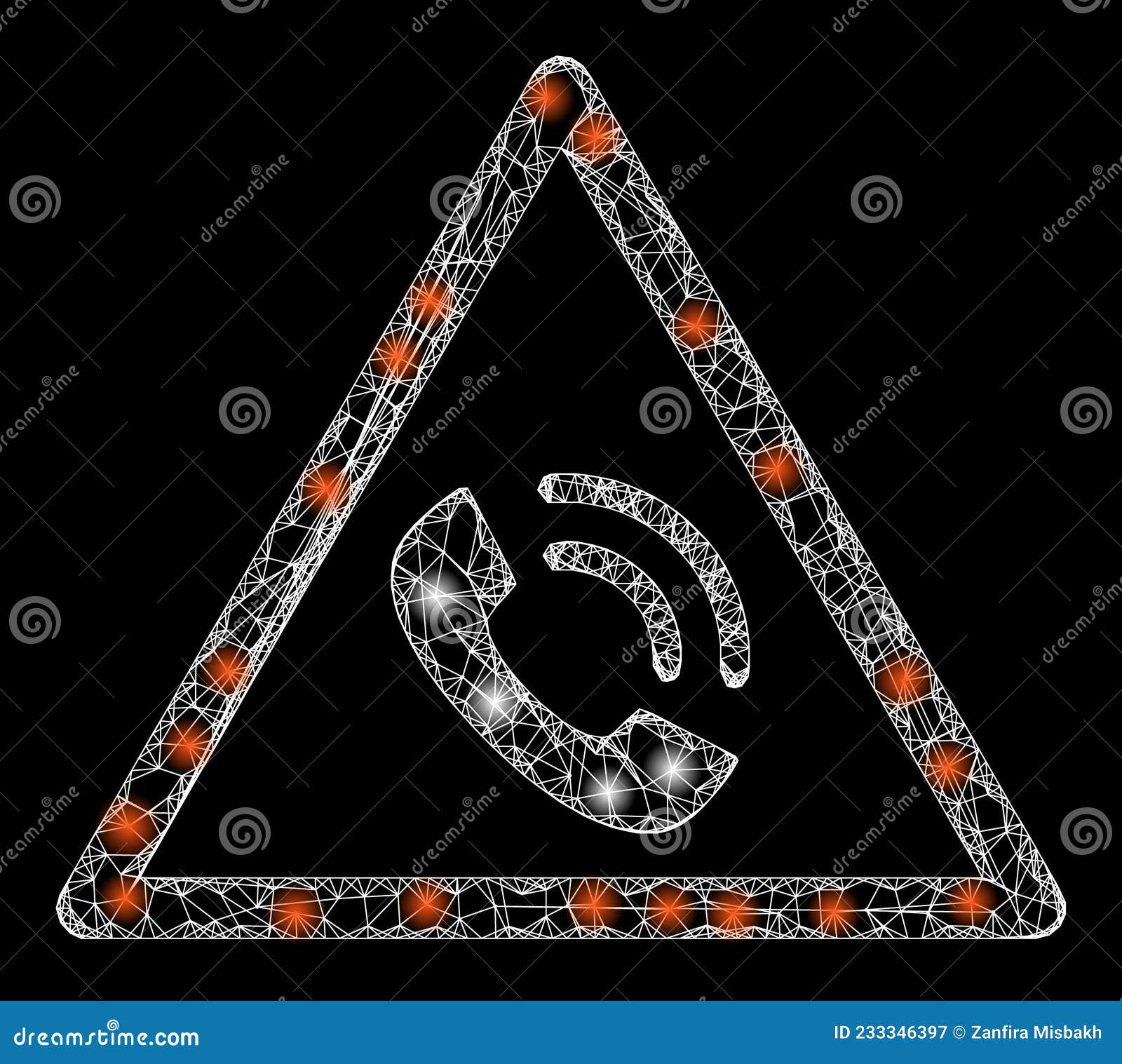 Call Me Warning Sign With Exclamation Mark Mascot Vector Illustration ...