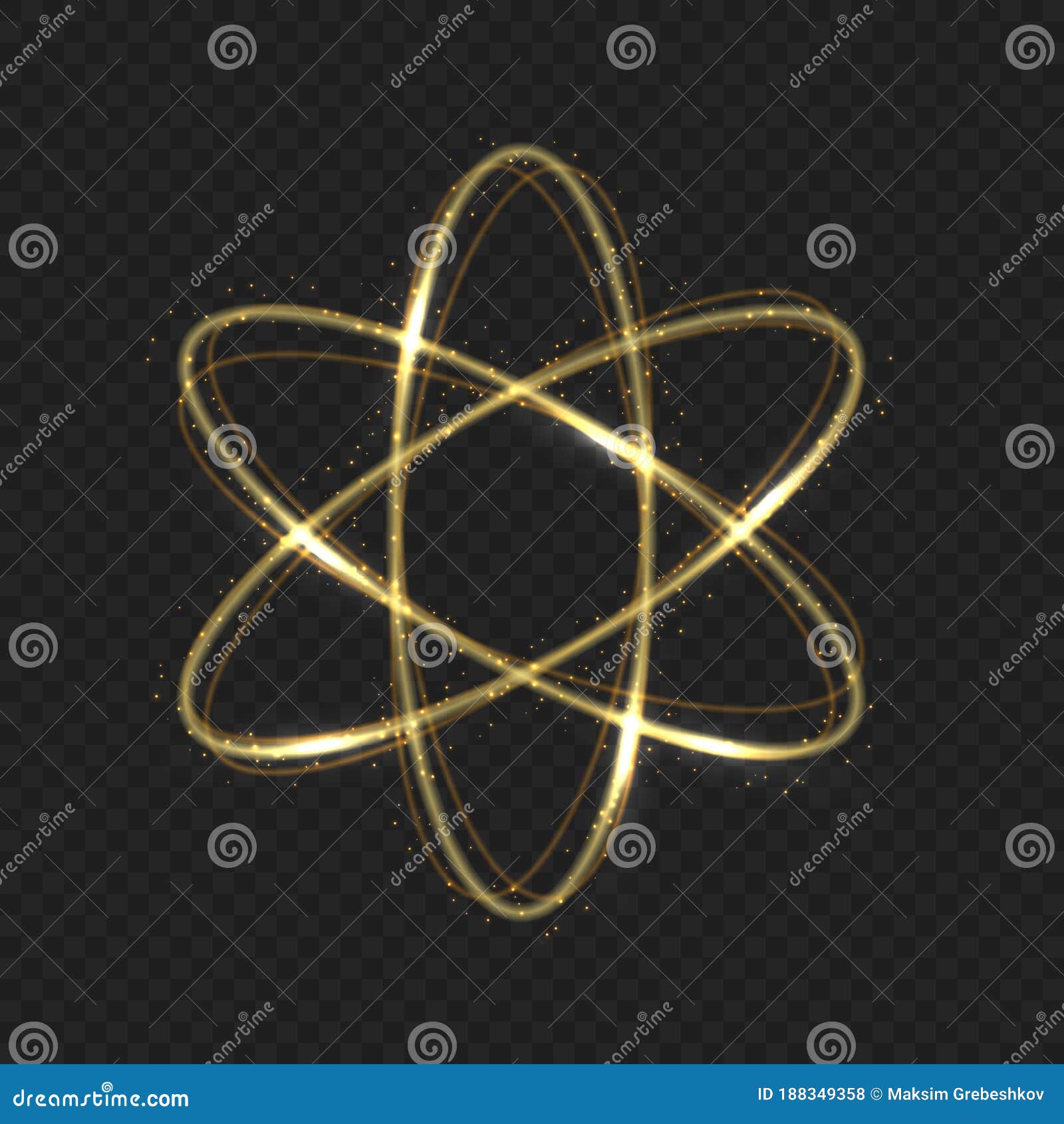 Atom Orbit Abstract Ray Light Royalty-Free Cartoon | CartoonDealer.com ...