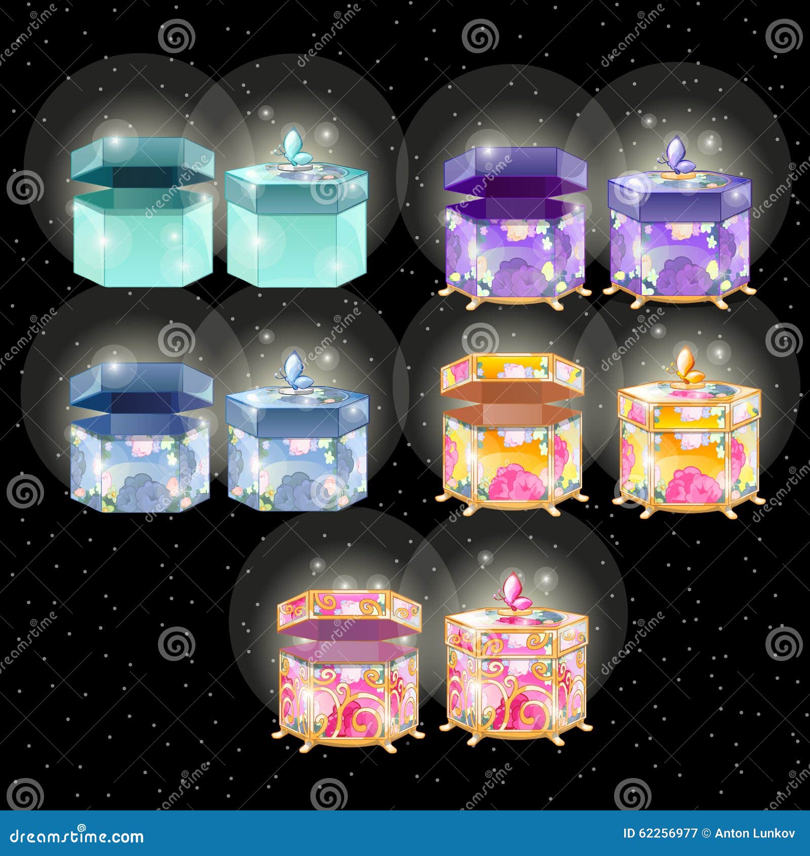 Glowing Magic Gift Box with Surprise Stock Vector - Illustration of ...