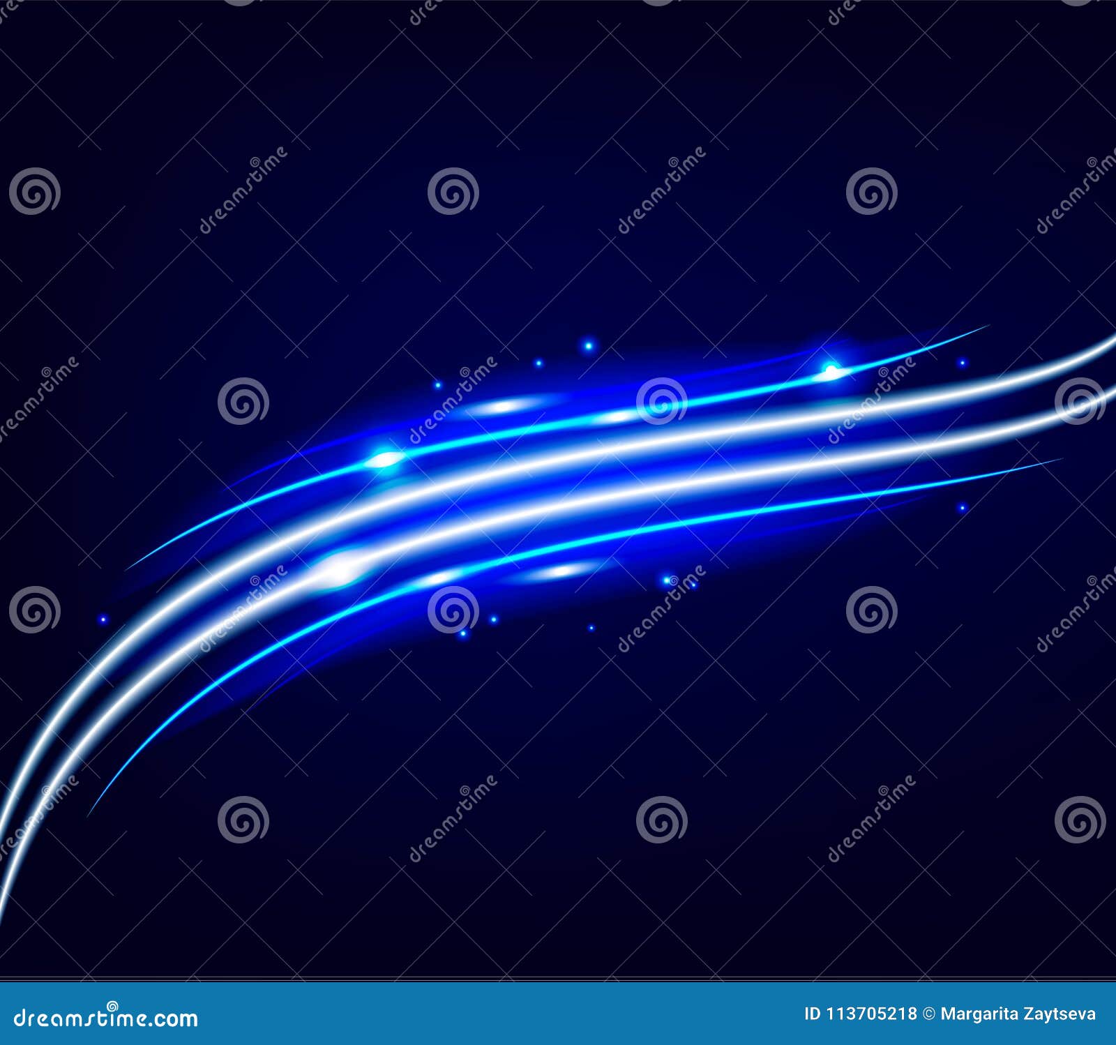 Glowing Magic Light Effect and Long Trails Fire Motion. Stock Vector ...