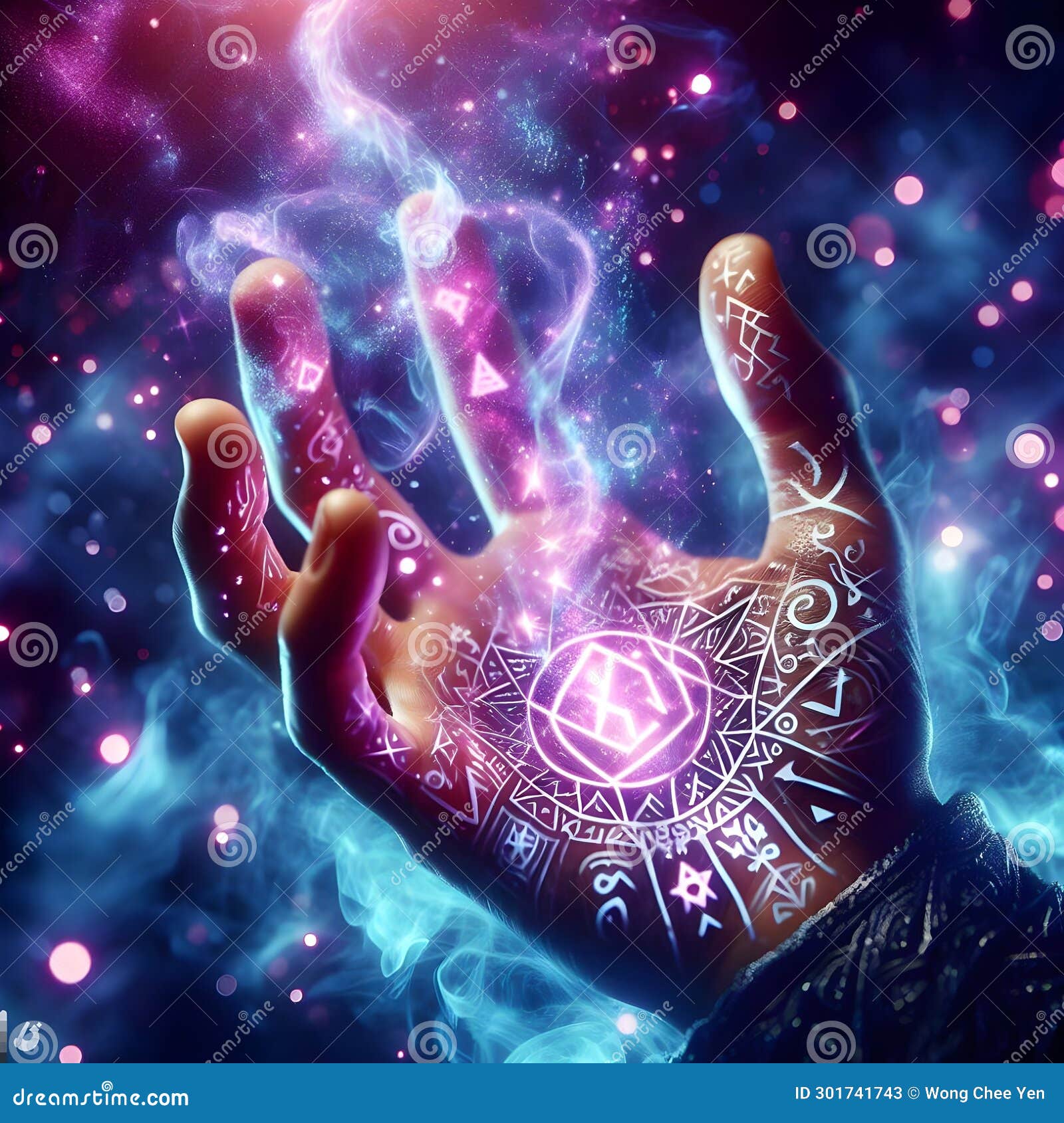Glowing Magical Mythical Arcane Symbols Stock Image - Image of magical ...