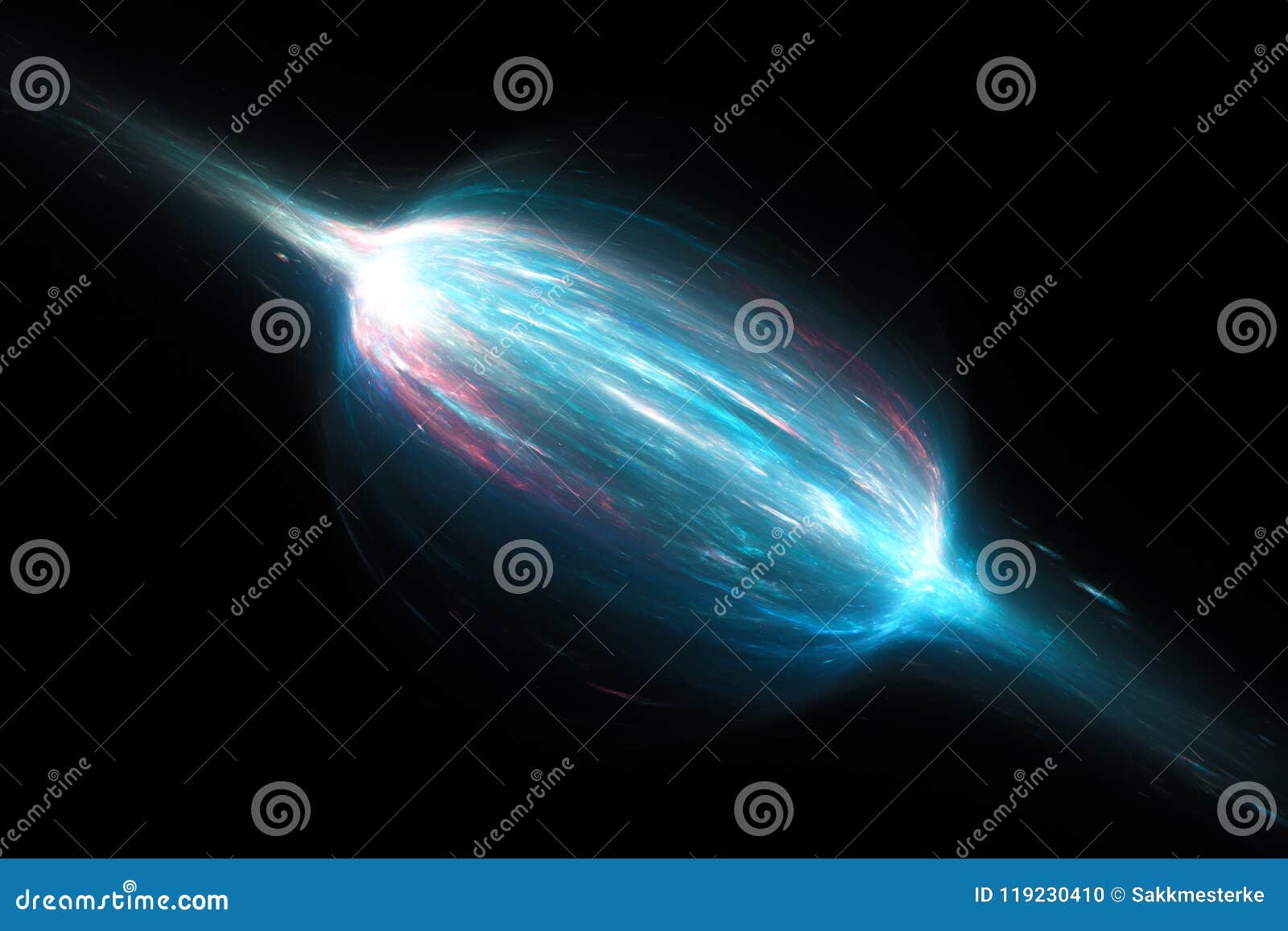 Glowing Magnetic Field with Plasma in Space Stock Illustration ...