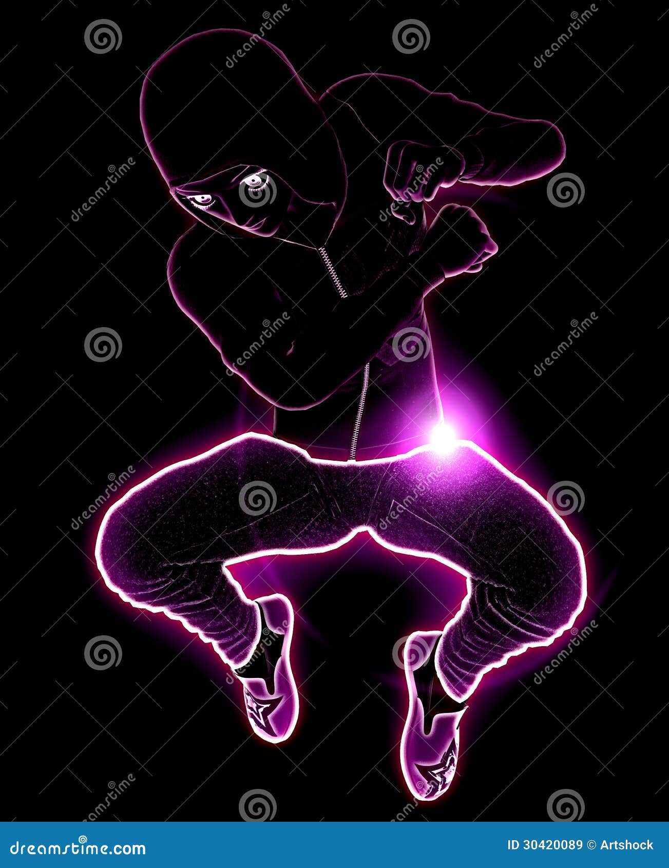 Glowing man stock illustration. Illustration of beams - 30420089