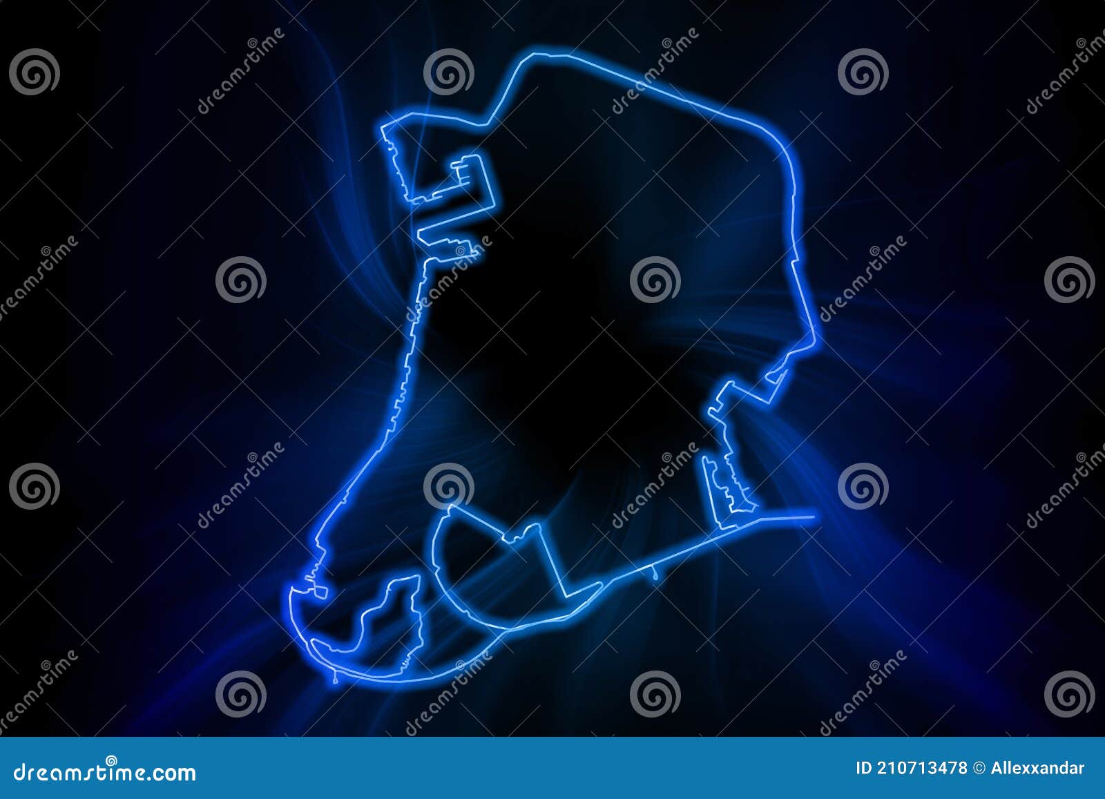 Macao Map In 3D. 3d Map With Borders Of Regions. Royalty-Free Cartoon ...