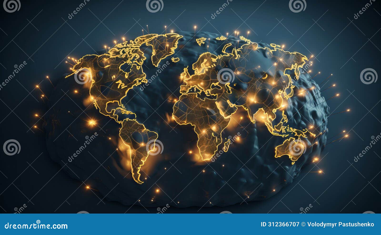 Glowing Map Shows Where Countries Share Energy, Glowing Map of the ...