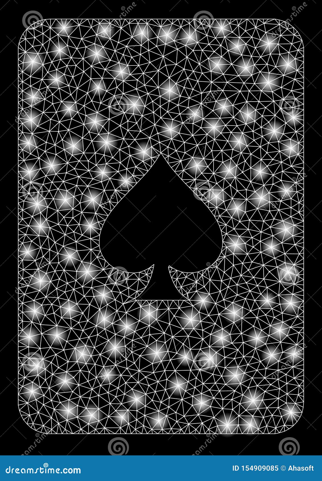 Glowing Mesh Carcass Peaks Playing Card with Flare Spots Stock Vector ... Glowing Mesh Carcass Peaks Playing Card with Flare Spots Stock Vector ...