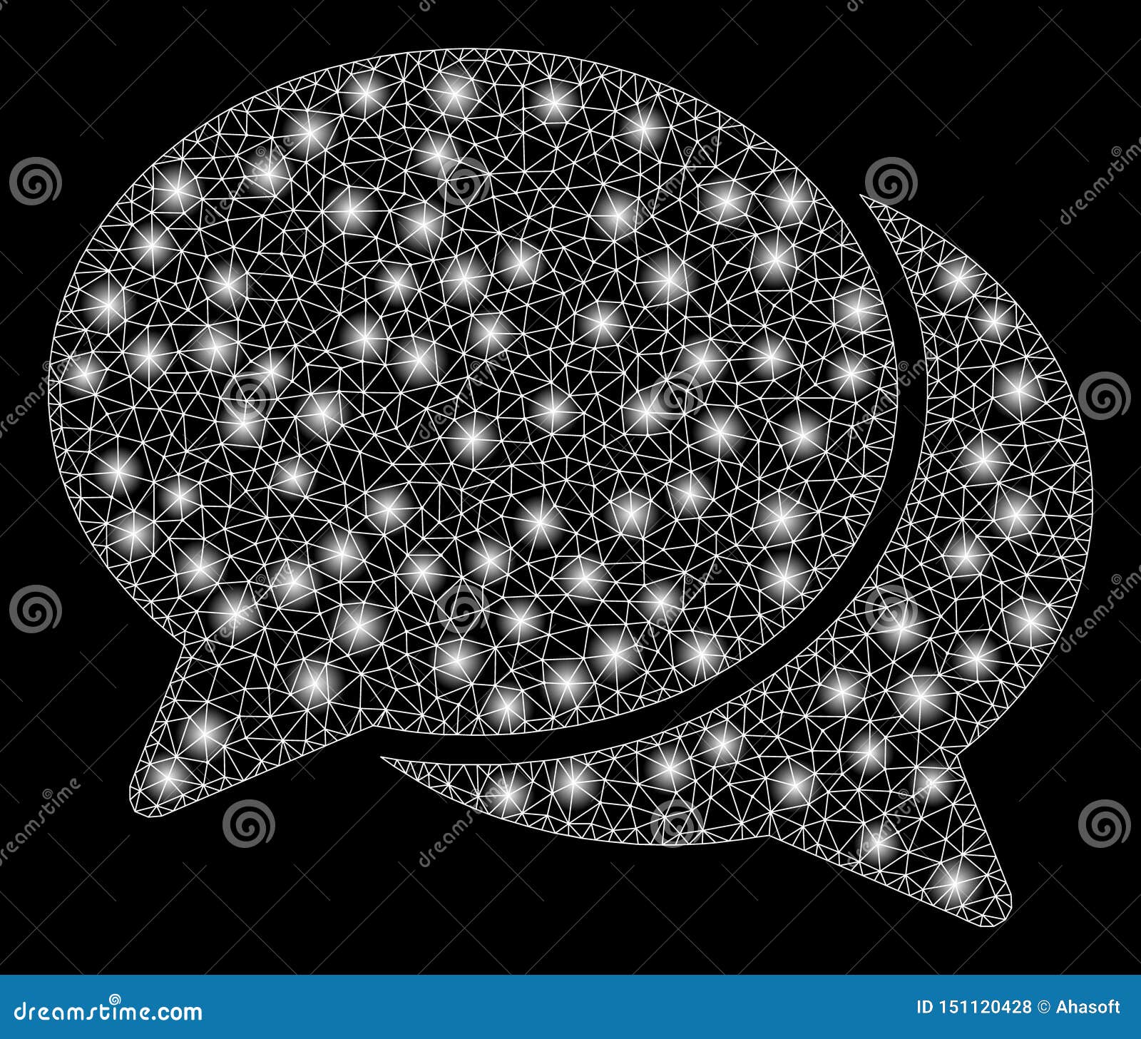 Flare Mesh 2D Chat with Flare Spots Stock Vector - Illustration of ...