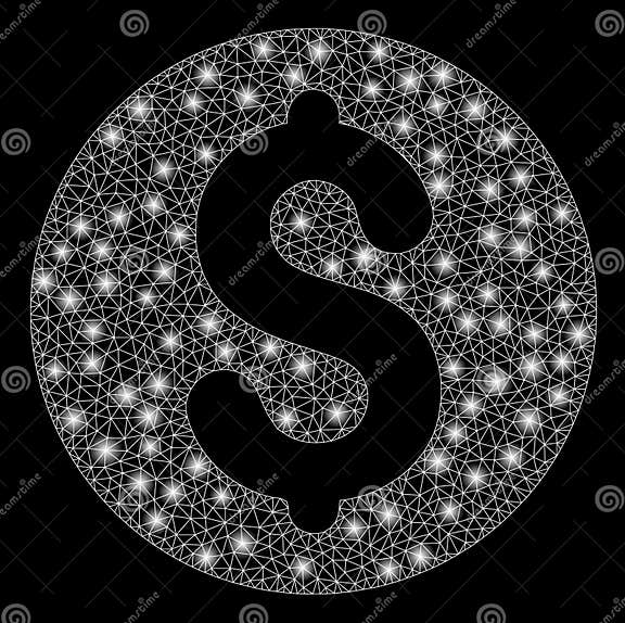 Flare Mesh Carcass Coin with Flare Spots Stock Vector - Illustration of ...
