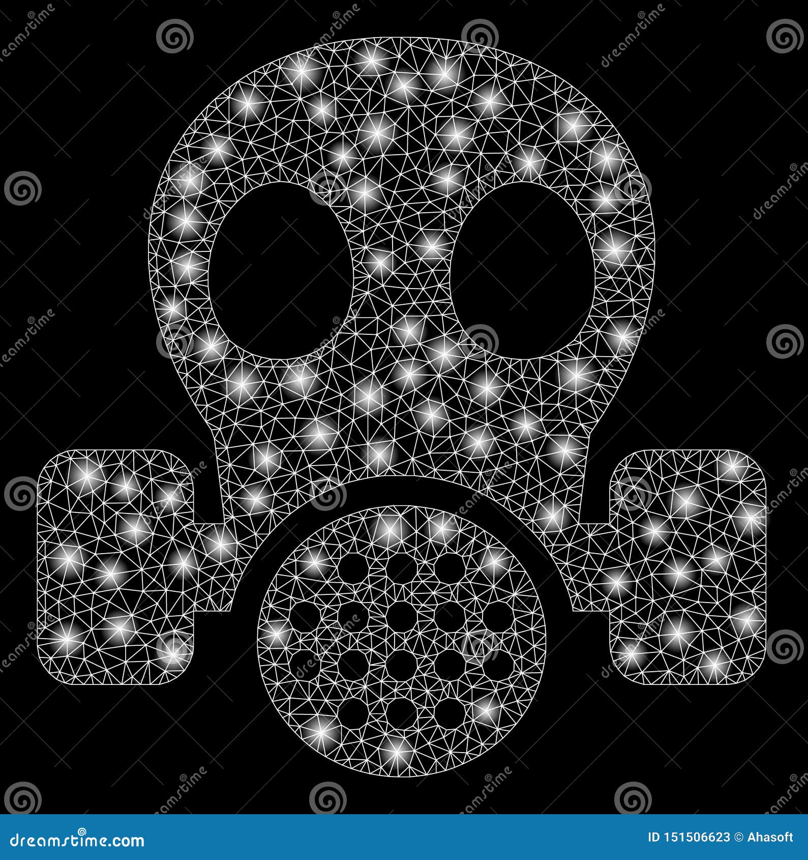 Glowing Mesh 2D Gas Mask with Flash Spots Stock Vector - Illustration ... Glowing Mesh 2D Gas Mask with Flash Spots Stock Vector - Illustration ...