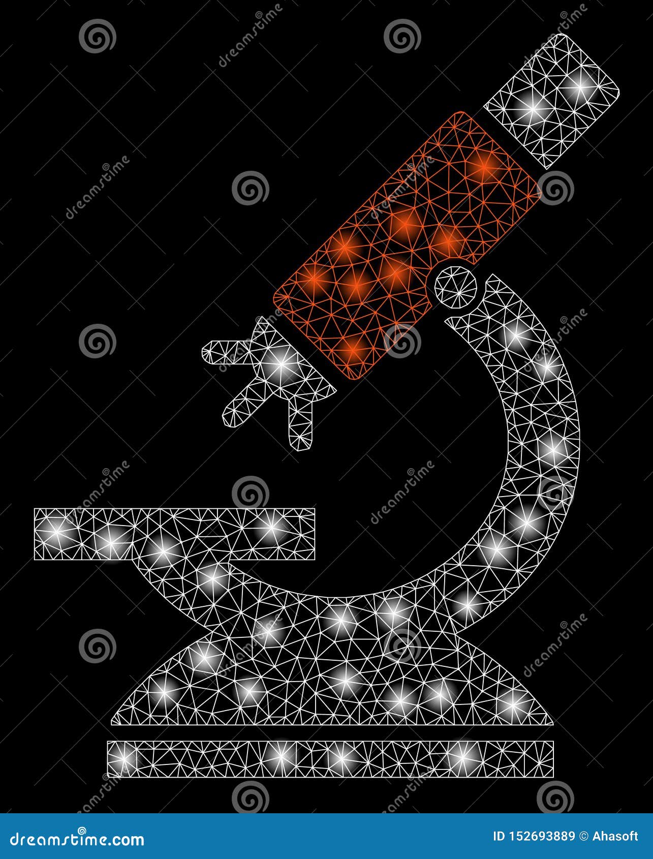 Glowing Mesh 2D Labs Microscope with Flash Spots Stock Vector ... Glowing Mesh 2D Labs Microscope with Flash Spots Stock Vector ...