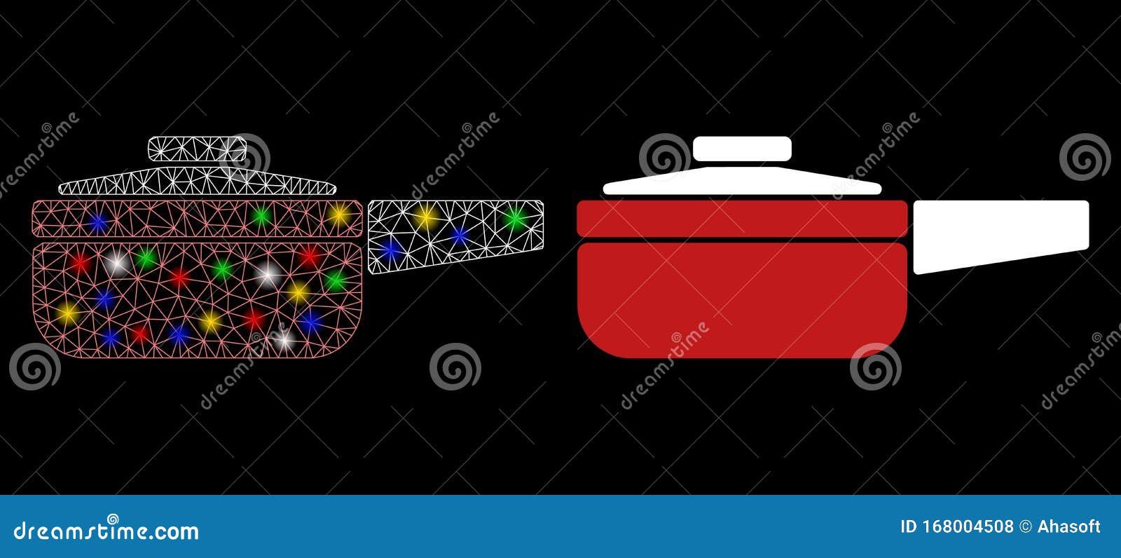 Bright Mesh Wire Frame Dripping Pan Icon with Flare Spots Stock ...