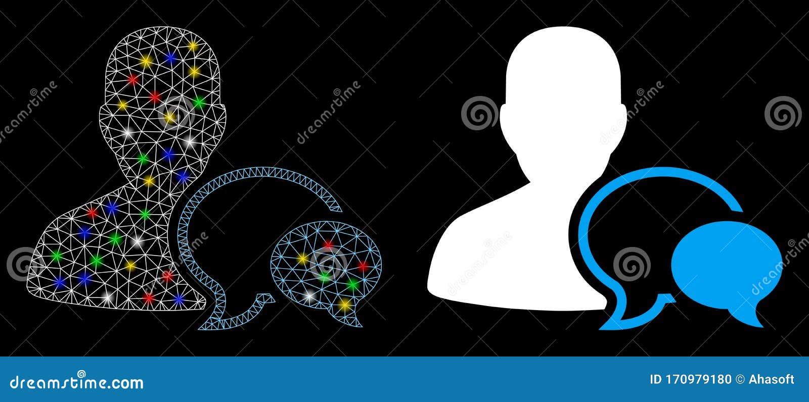 Flare Mesh 2D Forum Moderator Icon with Flare Spots Stock Vector ...