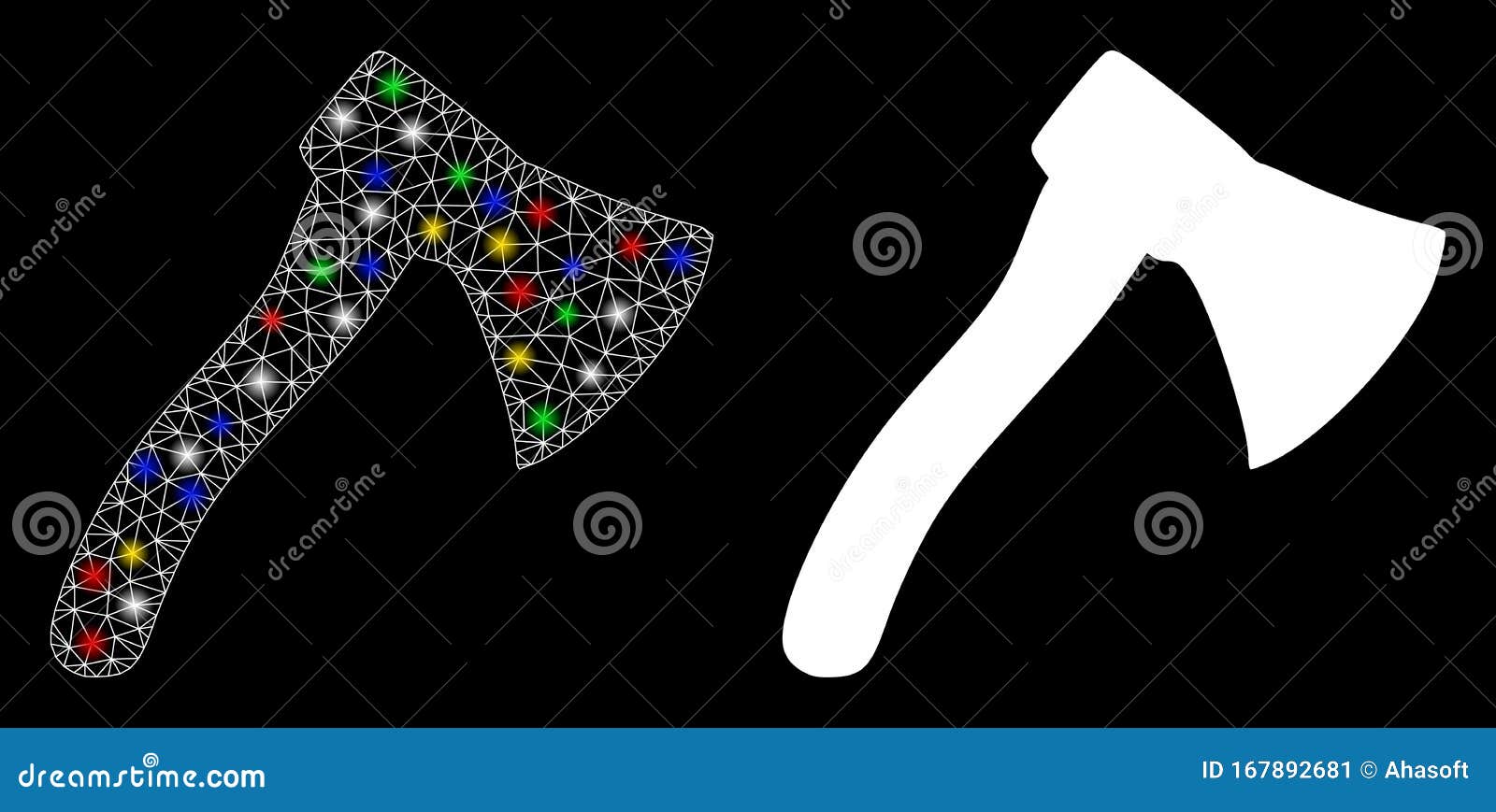 Bright Mesh 2D Hatchet Icon with Flare Spots Stock Illustration ... Bright Mesh 2D Hatchet Icon with Flare Spots Stock Illustration ...