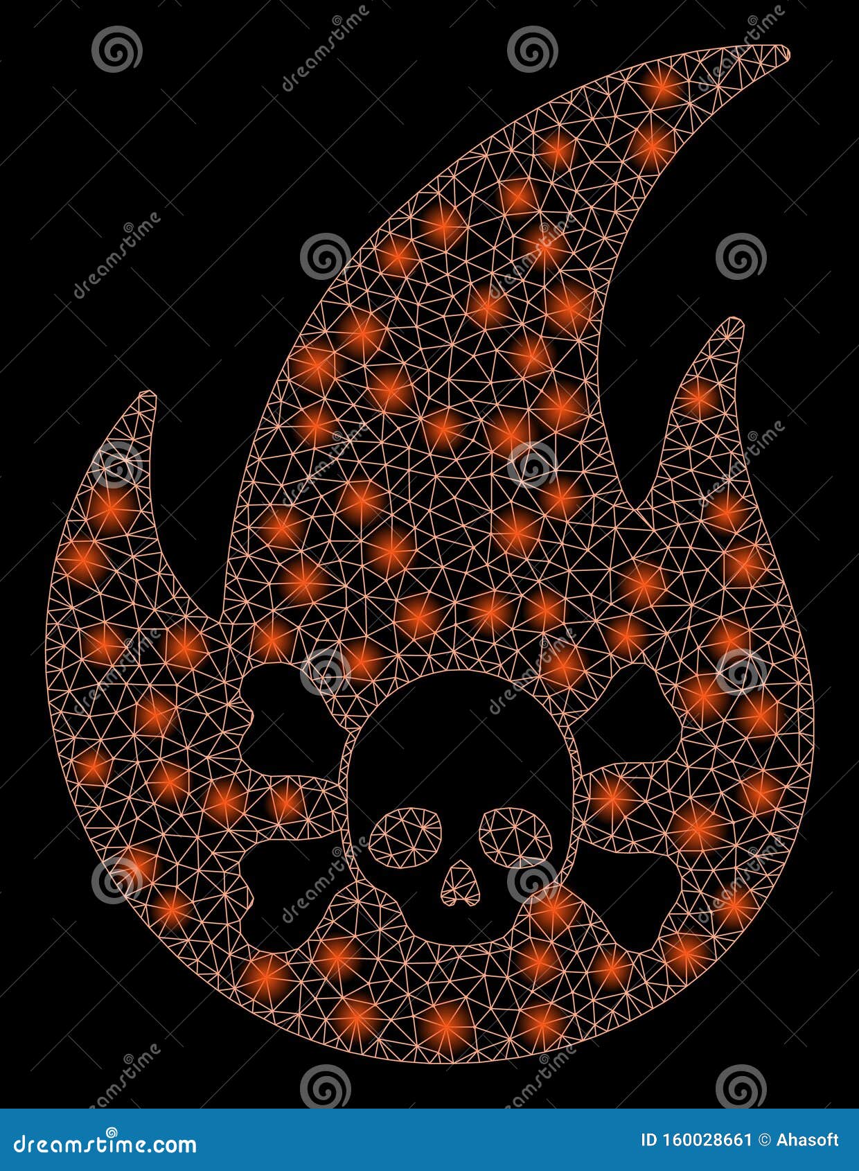 Flare Mesh Network Hellfire with Flare Spots Stock Vector ...
