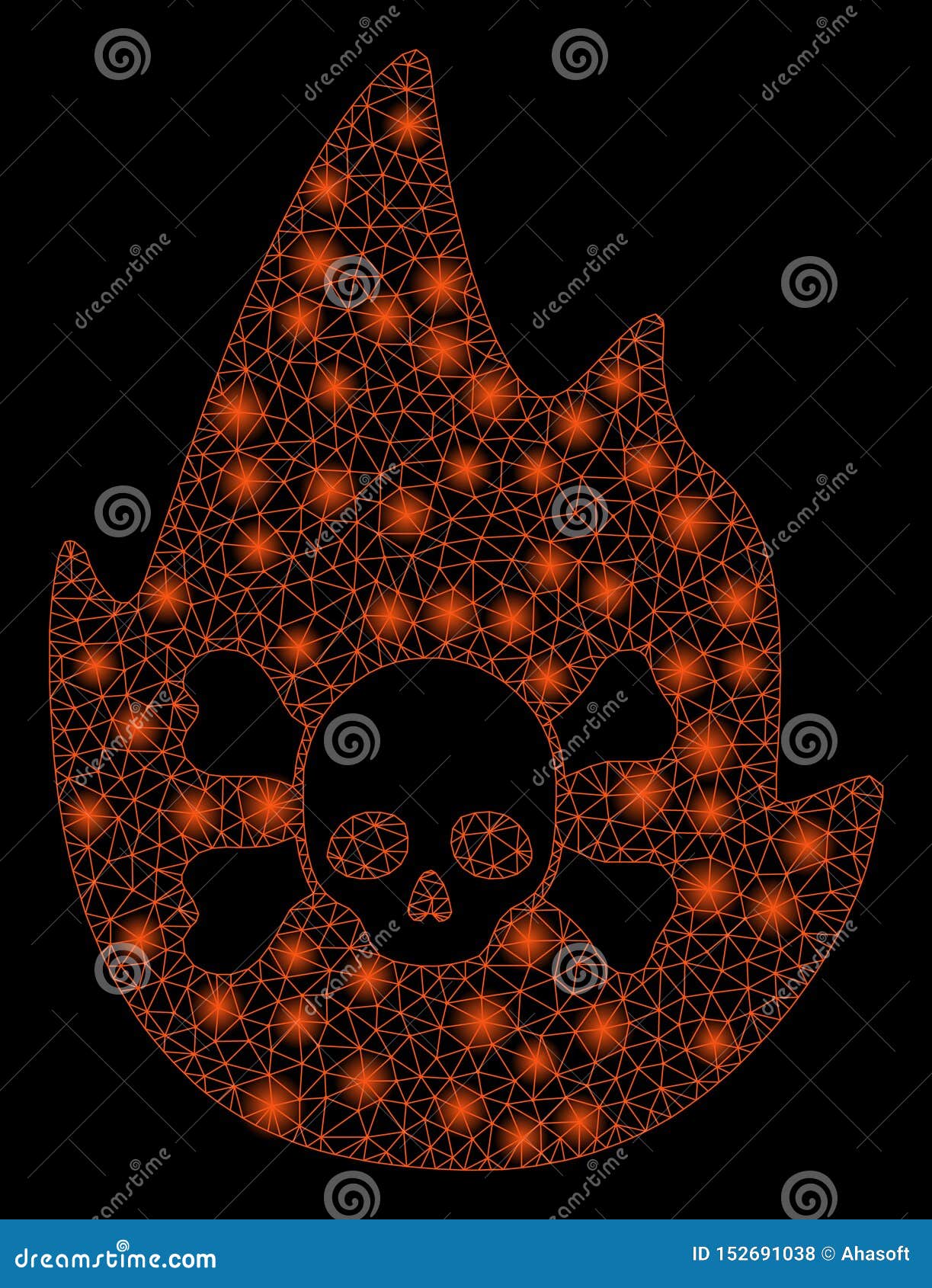 Glossy Mesh 2D Hellfire with Flare Spots Stock Vector - Illustration of ...