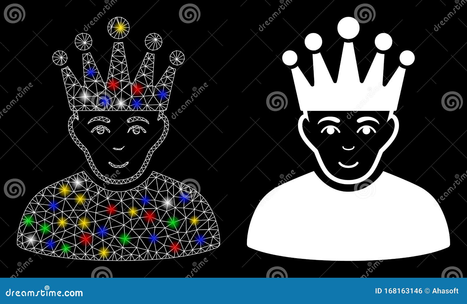 Flare Mesh Network Moderator Icon with Flare Spots Stock Vector ...