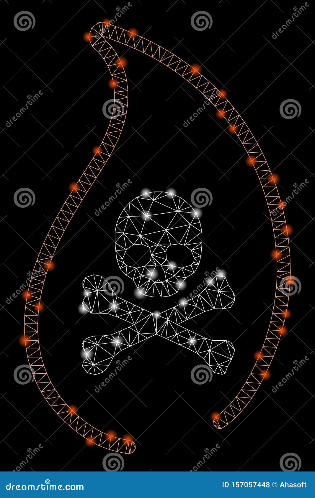 Bright Mesh Carcass Mortal Flame with Light Spots Stock Vector ... Bright Mesh Carcass Mortal Flame with Light Spots Stock Vector ...