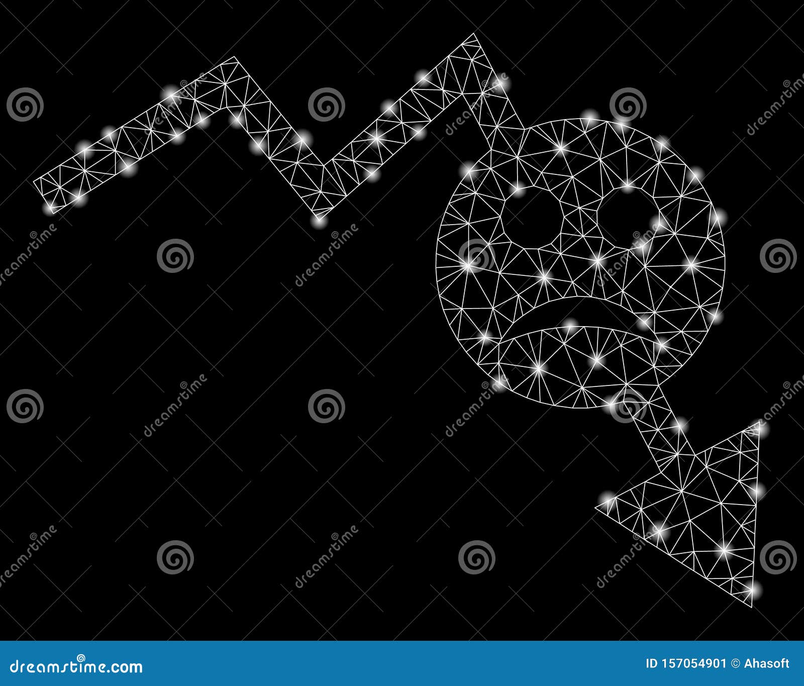 Flare Mesh Wire Frame Negative Smiley Trend with Flare Spots Stock ...