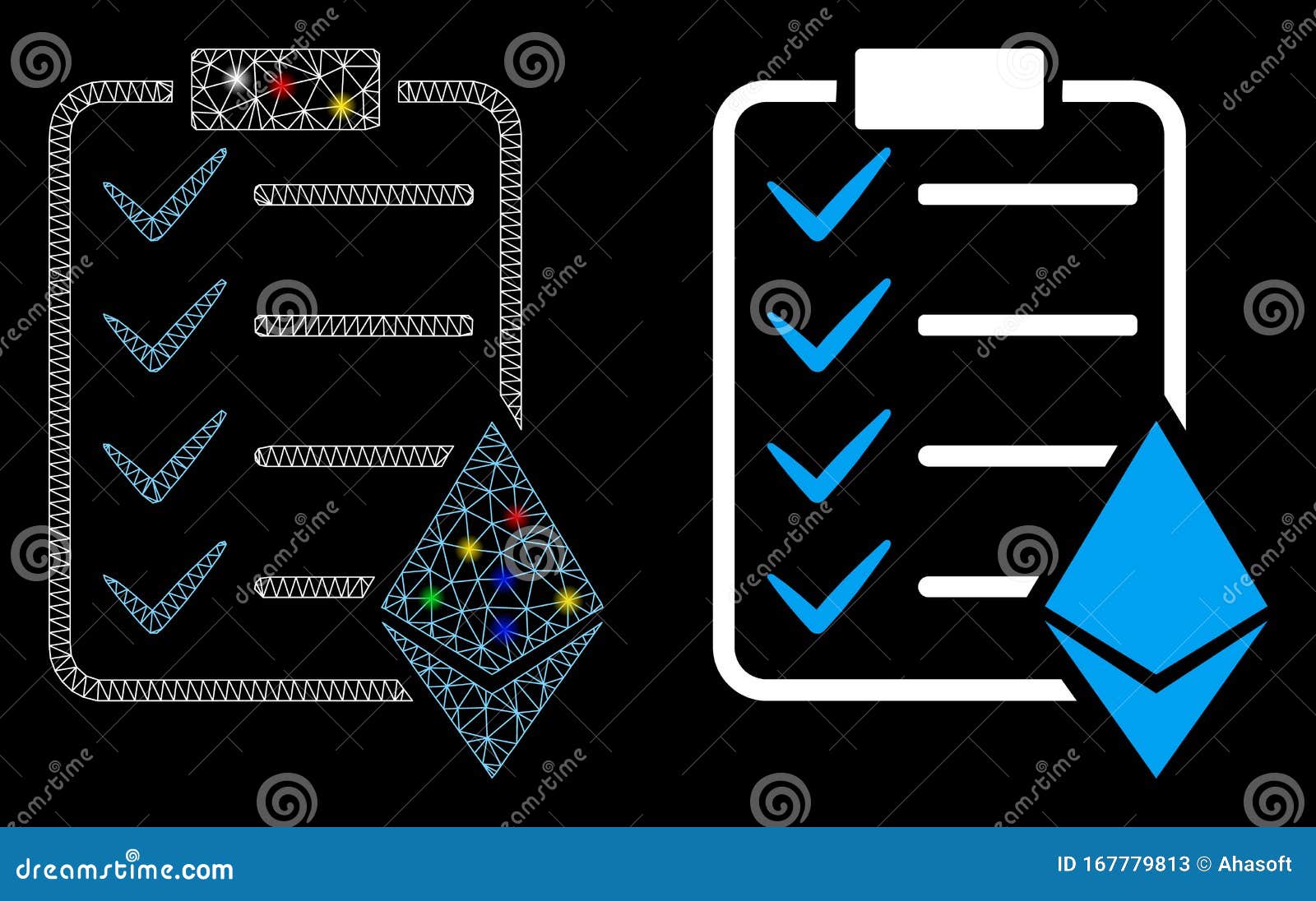 Glowing Mesh Network Ethereum Smart Contract Icon with Light Spots ... Glowing Mesh Network Ethereum Smart Contract Icon with Light Spots ...