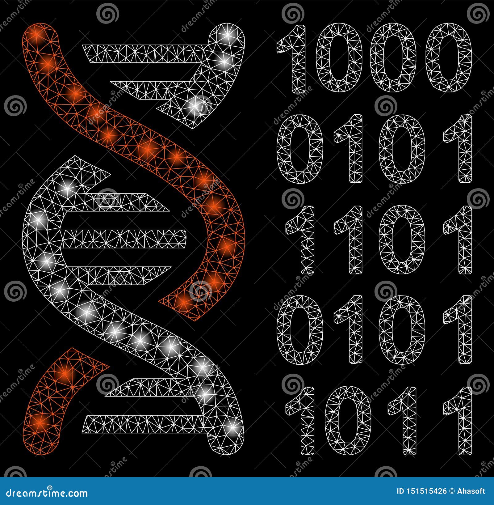 Linear Genetical Code Icon Vector Collage Royalty-Free Stock ...